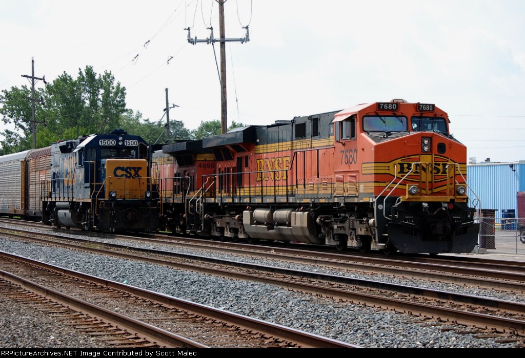 BNSF 7680 & CSX 1500
